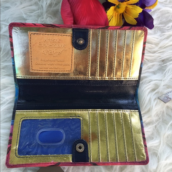 Sharif | Bags | Rare Peacock Hand Painted Wallet | Poshmark